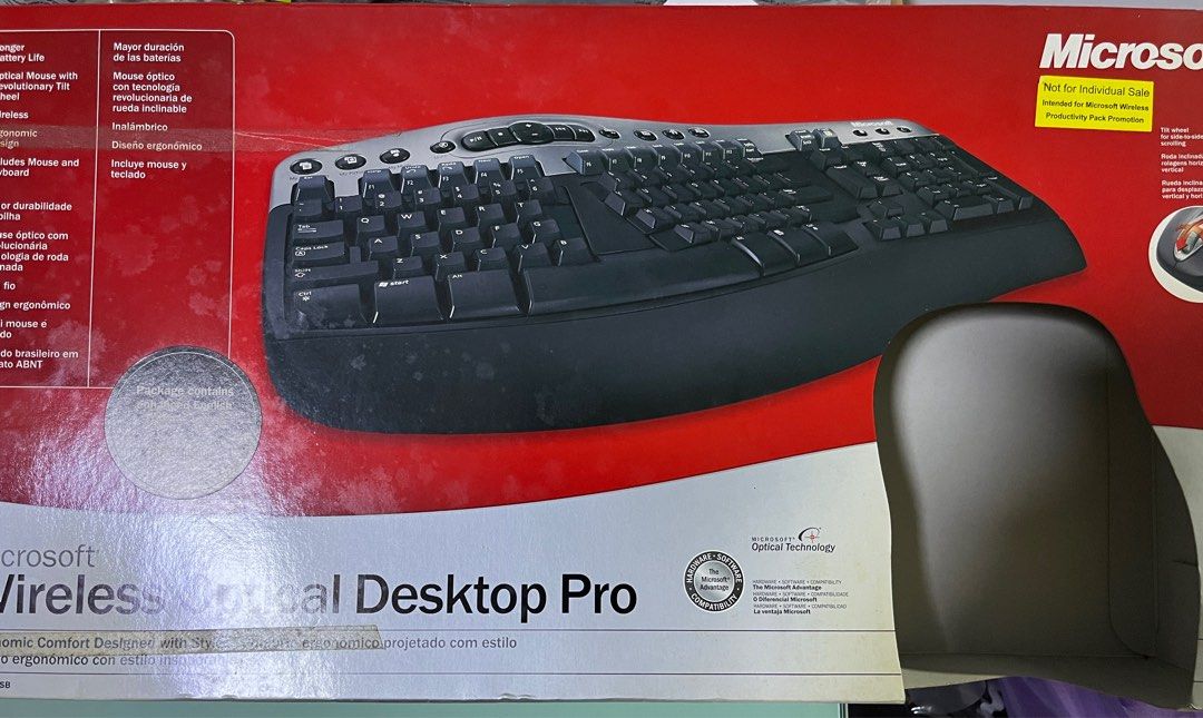 Microsoft Wireless Optical Desktop Pro for sale, Computers & Tech ...