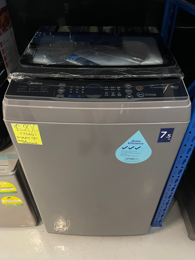 MIDEA 7.5KG TOP LOAD WASHING MACHINE LUNAR DIAL SERIES MA200W75 Display ...