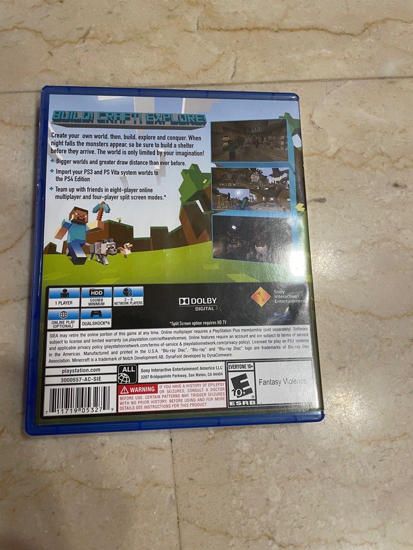 Minecraft ps4 cd, Video Gaming, Video Games, PlayStation on Carousell