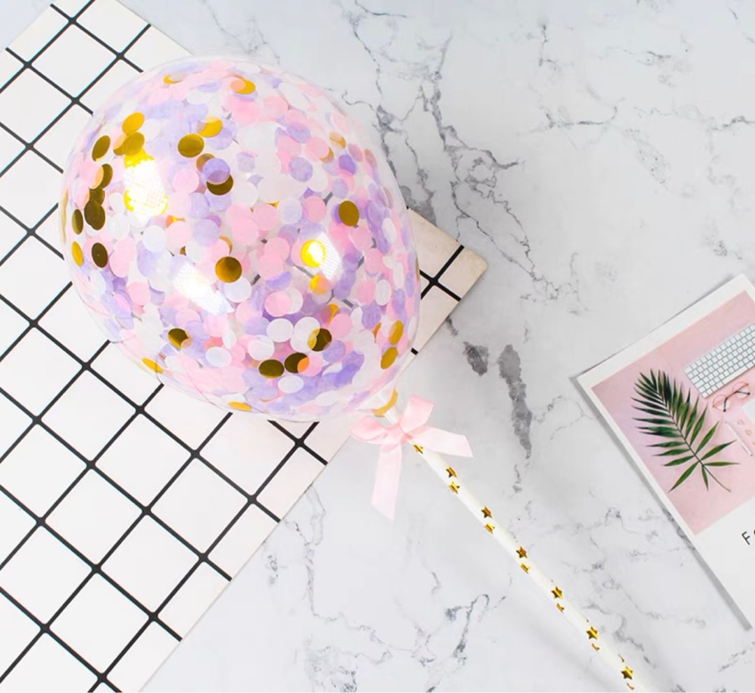 Mini balloon / confetti balloon topper / happy birthday balloon / love ...