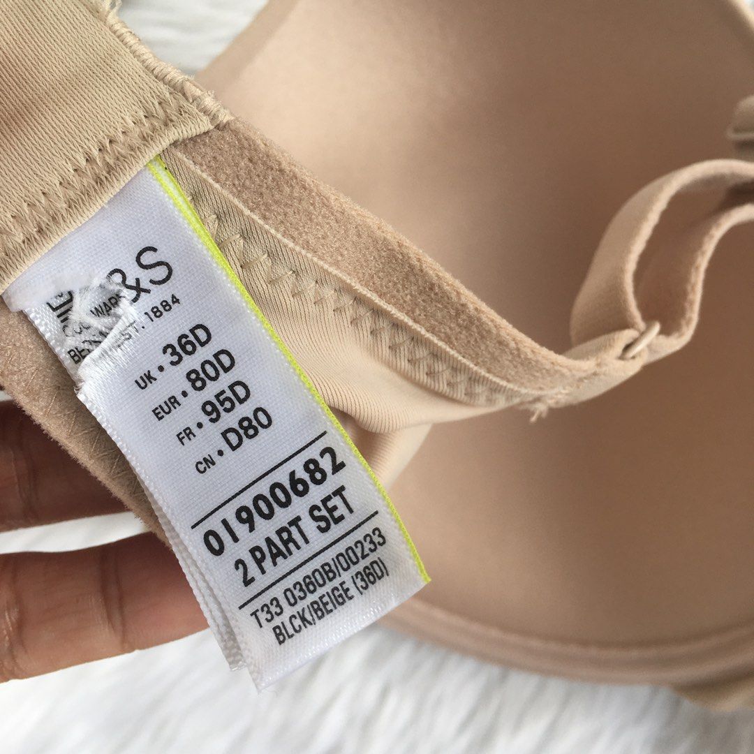 M&S Beige Bra - 36D, Women's Fashion, Undergarments & Loungewear on ...