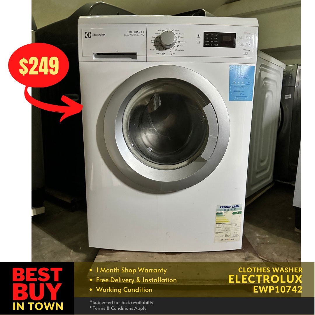 MUST BUY! ELECTROLUX 7KG Front-Loader Washing Machine EWP10742, TV ...