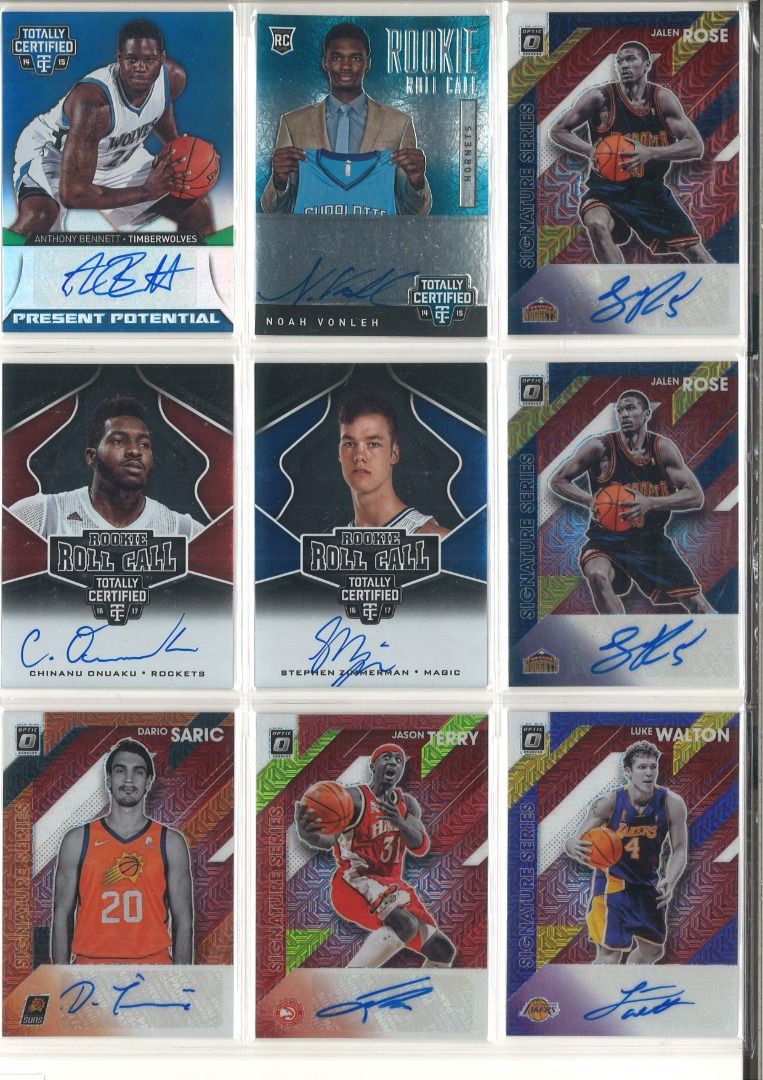 NBA Basketball Autograph cards lot (33 cards total), Hobbies & Toys ...