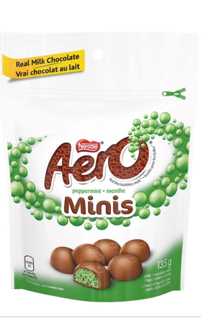 Nestle Aero Bubble Minis peppermint chocolate bite 薄荷朱古力 mint chocolate ...