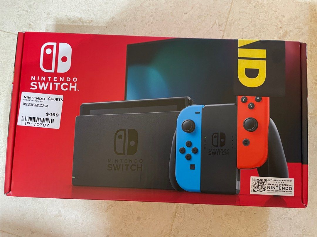 Nintendo switch + 2 joy console, Video Gaming, Video Game Consoles ...