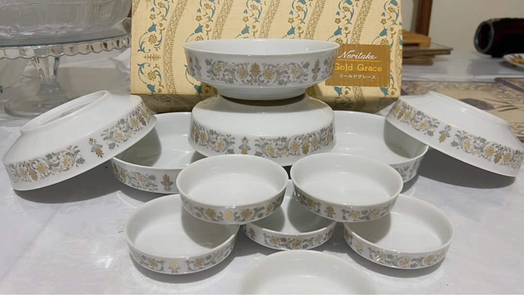 Noritake gold grace 12 bowls, Furniture & Home Living, Kitchenware ...