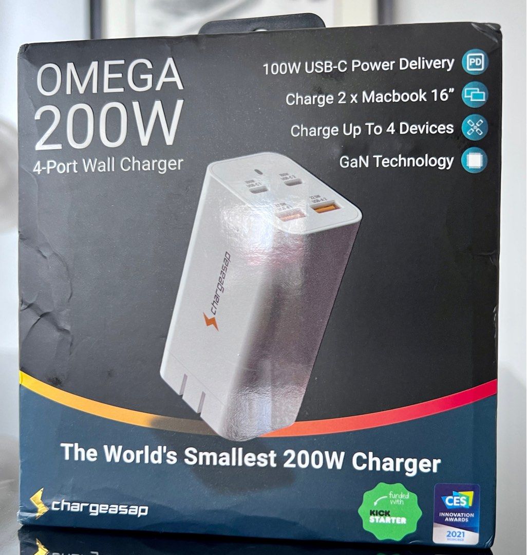 Omega 200w GAN charger, Computers & Tech, Parts & Accessories, Chargers ...