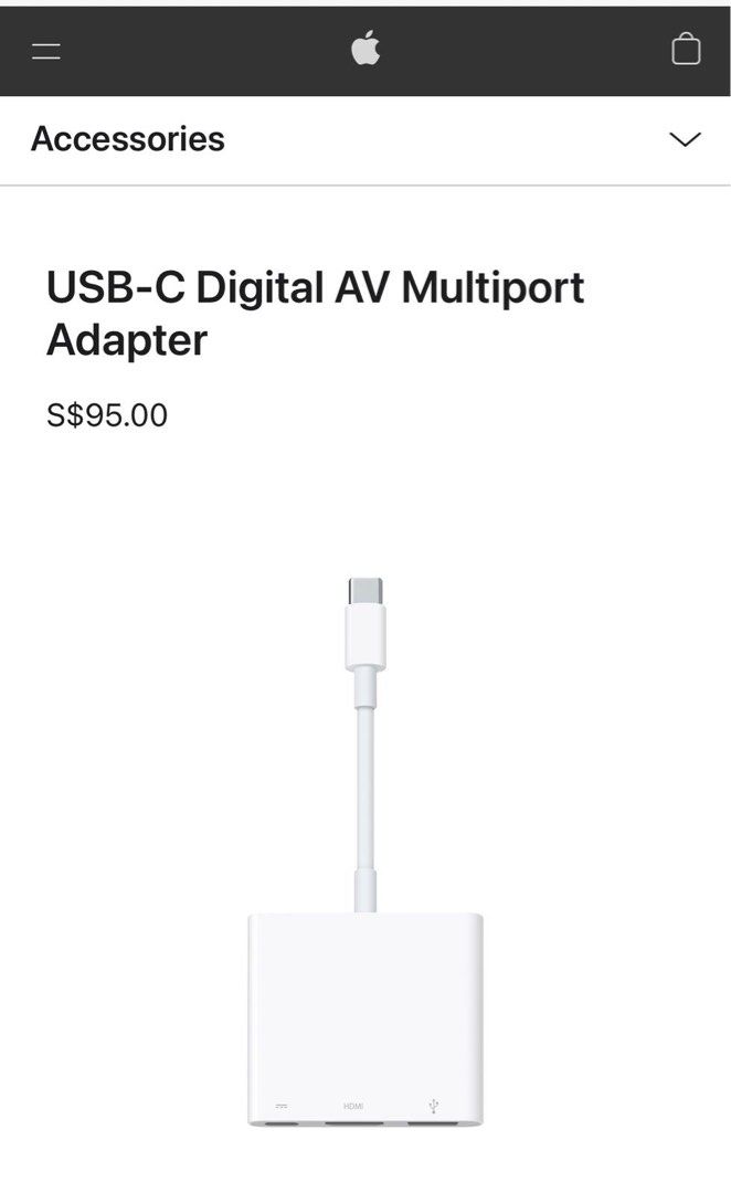 (Original) Apple USB-C Digital AV Multi Adapter, Computers & Tech ...