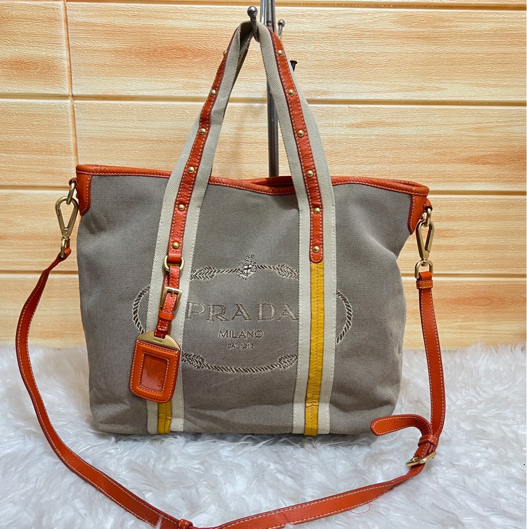 Original Prada Two Way Bag, Luxury, Bags & Wallets on Carousell