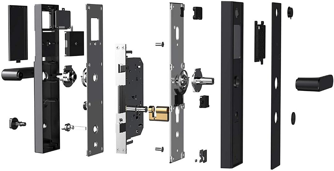 "PINEWORLD 203 WiFi Smart Door Lock, Keyless Mortise Lock with ...