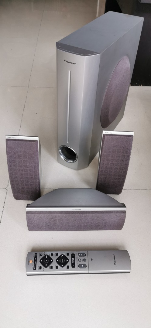 Pioneer 5.1 DVD player receiver with 5 speakers and subwoofer, Audio, Soundbars, Speakers ...