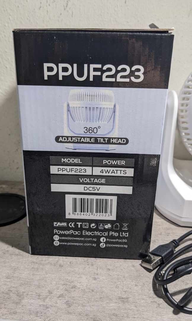 Powerpac USB Fan, Furniture & Home Living, Lighting & Fans, Fans on ...