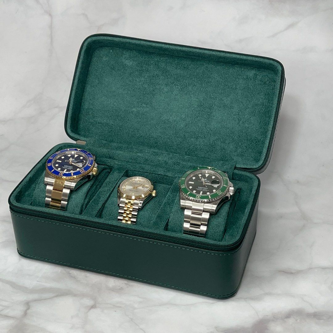 Premium Watch Case for 3 (Green), Luxury, Watches on Carousell