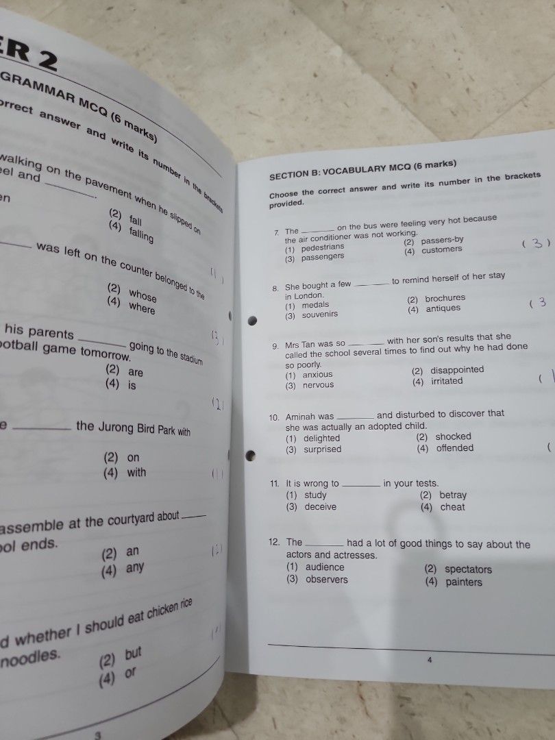Pri 4 English test papers, Hobbies & Toys, Books & Magazines ...