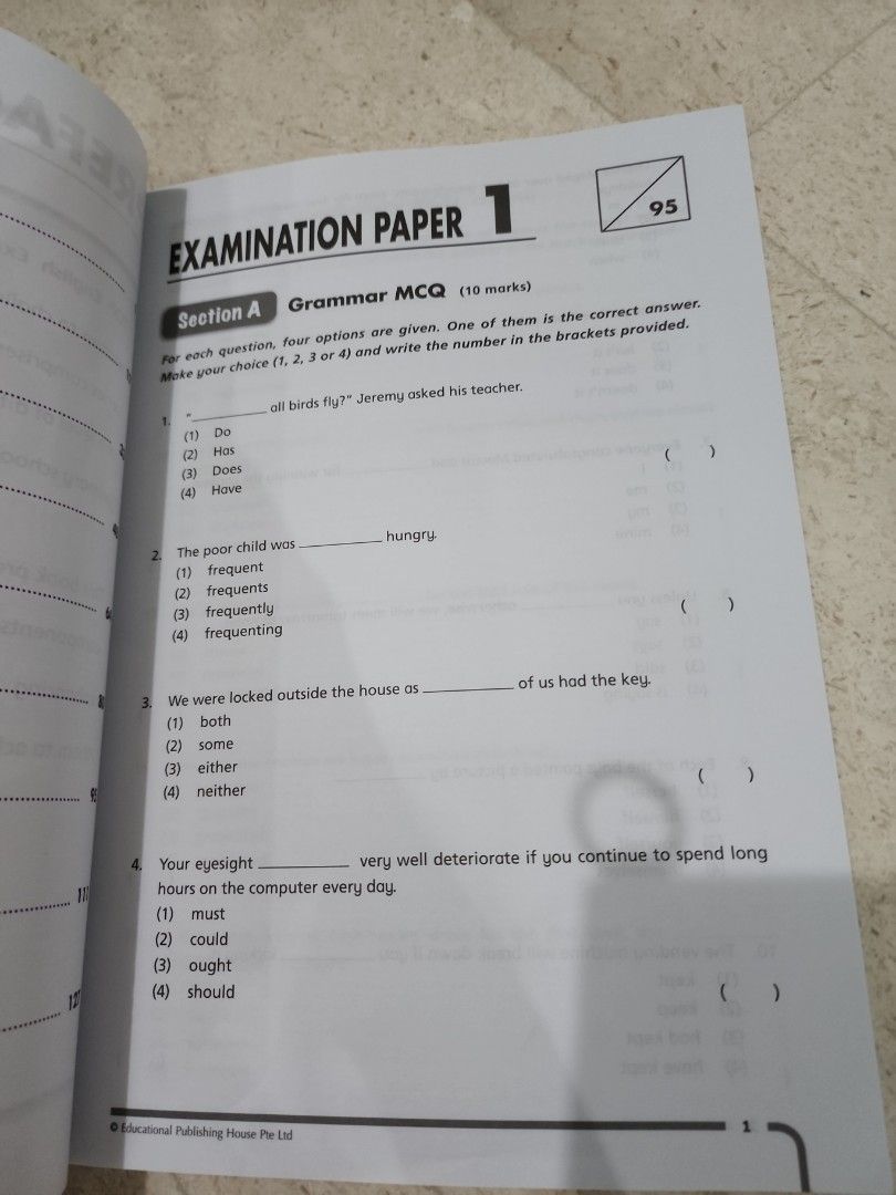 Pri 5 English Exam papers, Hobbies & Toys, Books & Magazines ...