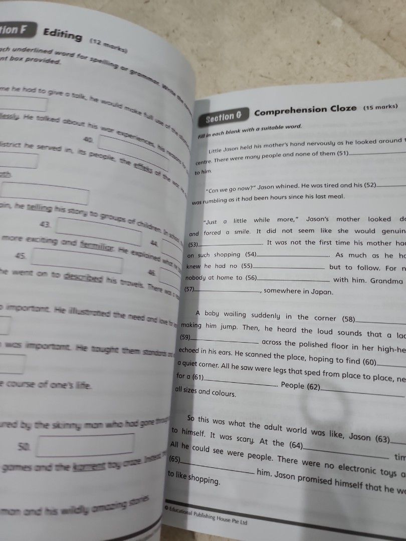 Pri 5 English Exam papers, Hobbies & Toys, Books & Magazines ...