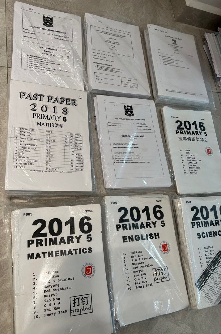 Primary 5 past exam papers, Hobbies & Toys, Books & Magazines ...