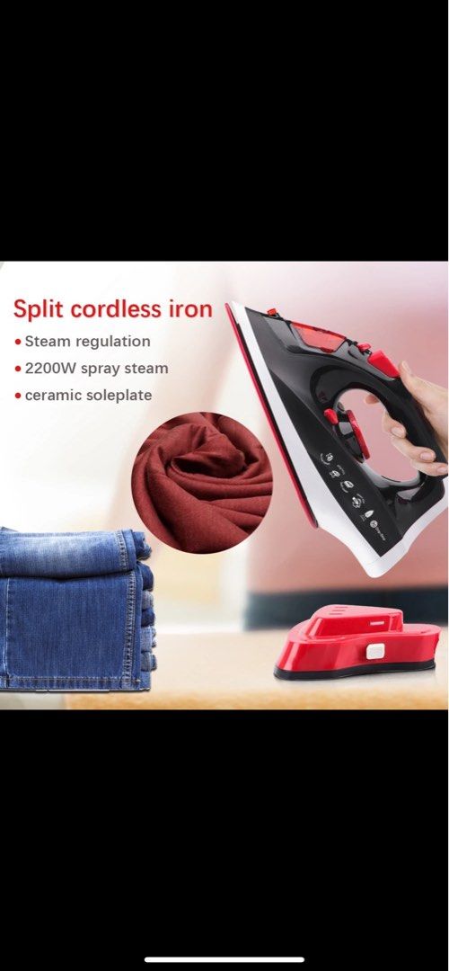 RAF cordless electric steam iron, TV & Home Appliances, Irons ...