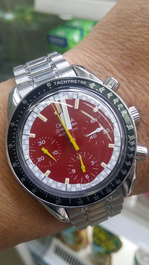 Rare 1995 (1st Gen) Omega Speedmaster Reduced Michael Schumacher ...