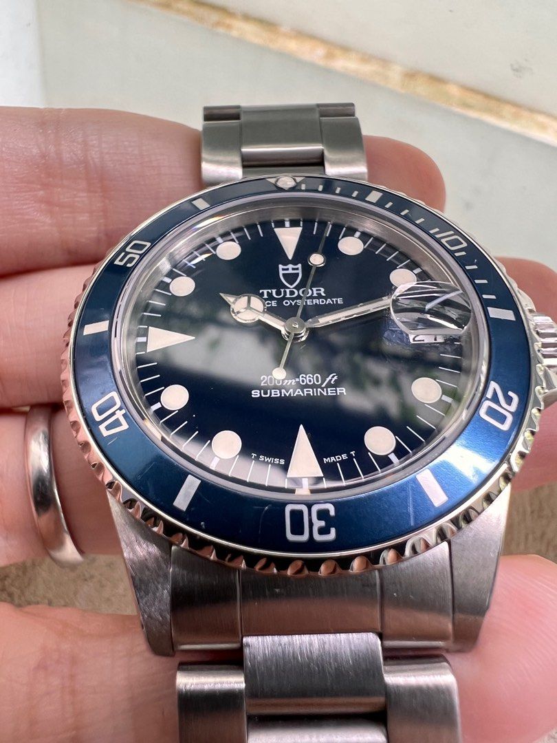 (RARE) Tudor Submariner Blue 75090, Luxury, Watches on Carousell