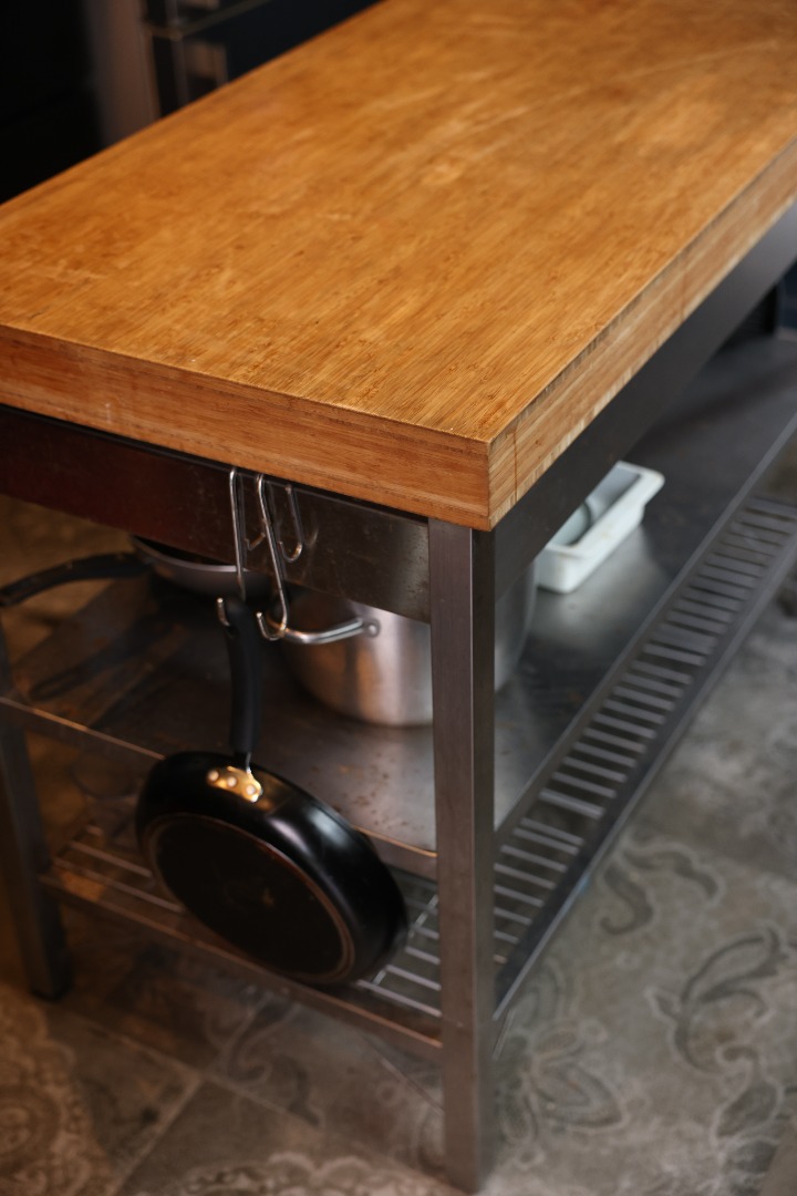 RIMFORSA IKEA Kitchen Work bench, stainless steel/bamboo,, Furniture ...