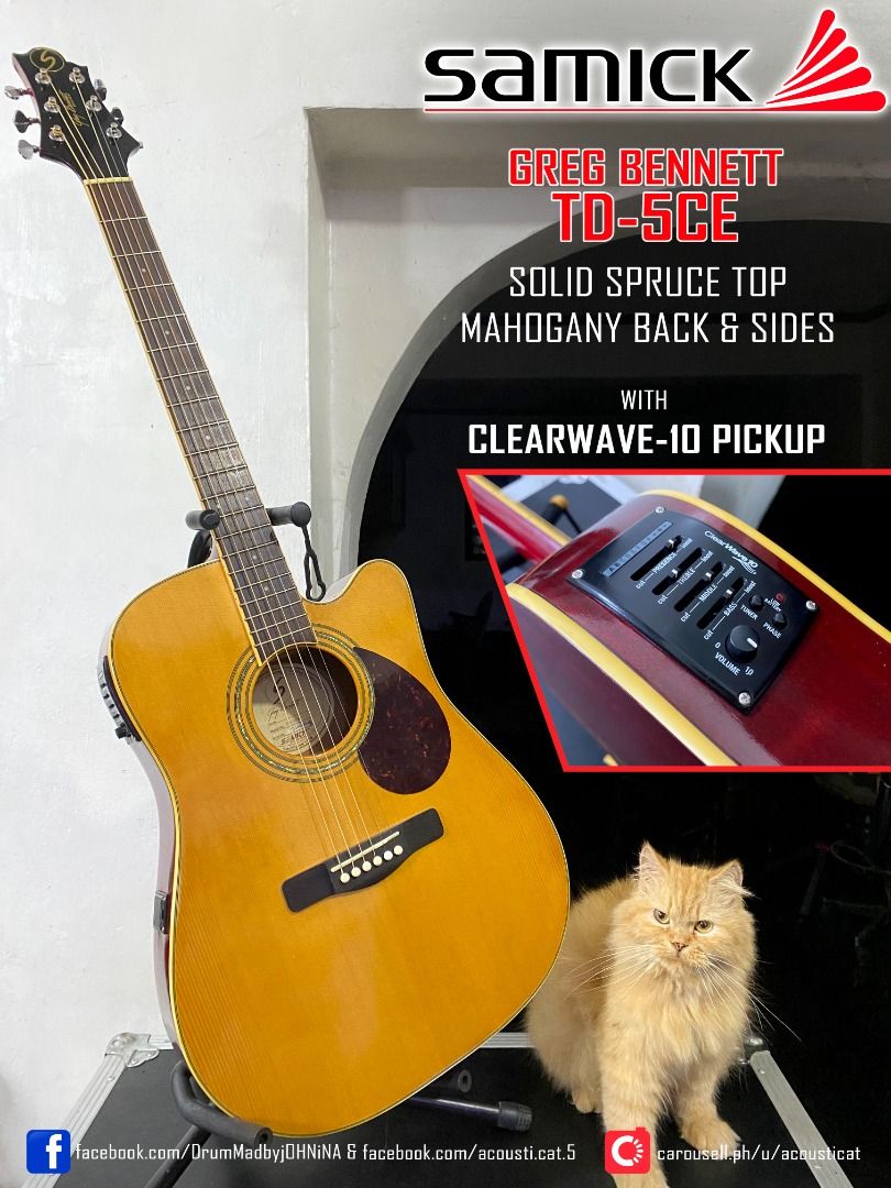 Samick TD-5CE Semi-Slim Guitar 8.5K, Hobbies & Toys, Music & Media, Musical Instruments on Carousell