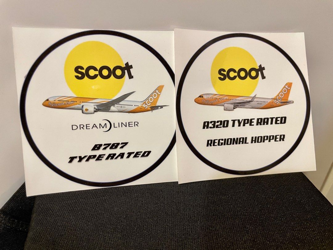 Scoot B787 & A320 Stickers, Hobbies & Toys, Stationery & Craft, Art ...