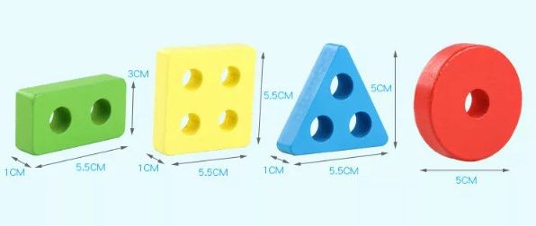 [SG STOCK] Early Education Stacking Geometry Board 4 -column Set ...