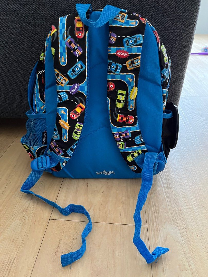 Smiggle Car & Steering Wheel School Bag, Babies & Kids, Babies & Kids ...