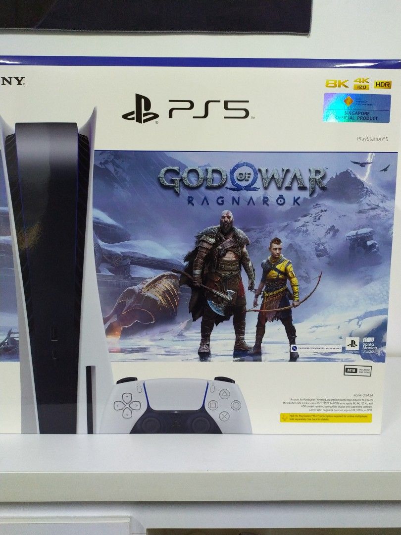 Sony PS5 standard edition (disc) with god of war Ragnarok (digital ...