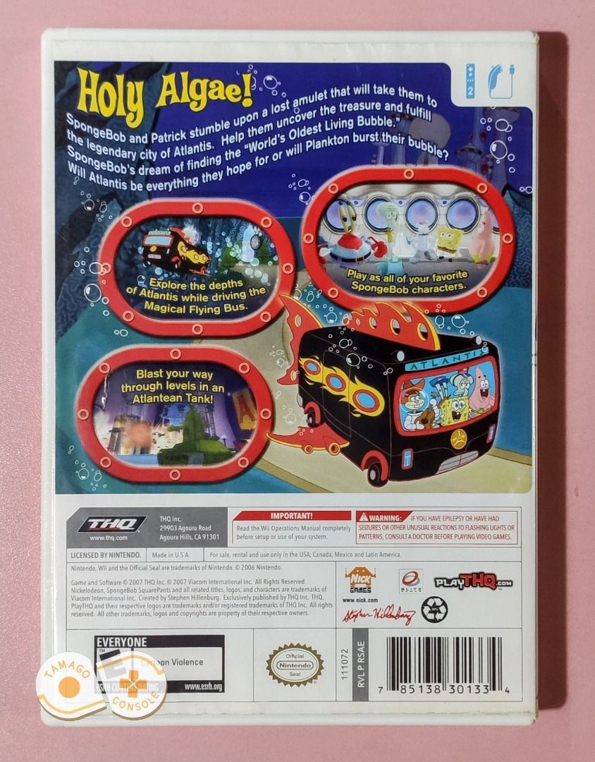 SpongeBob's Atlantis SquarePantis - [WII Game] [NTSC / ENGLISH Language ...
