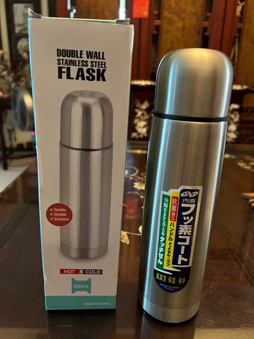 Stainless steel flask, Furniture & Home Living, Kitchenware & Tableware ...