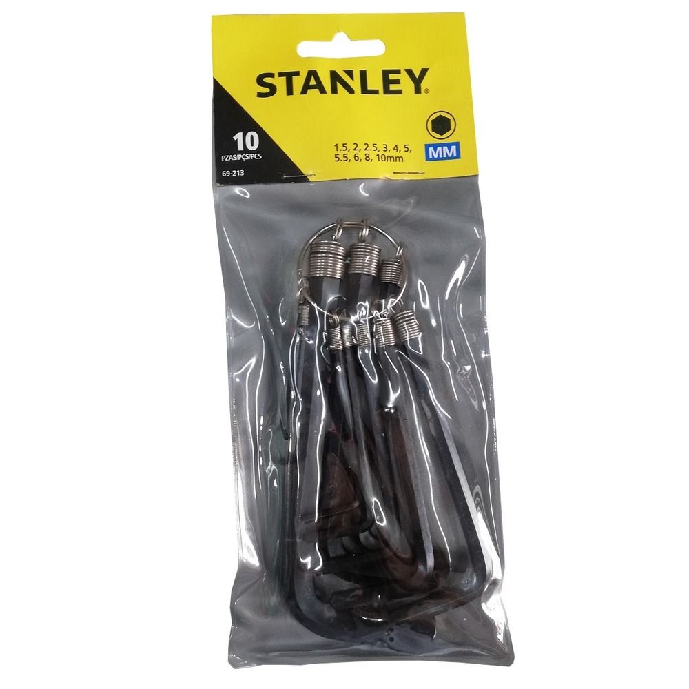 Stanley 10pc. Hex Allen Key Ring Set 1.5 to 10mm, Commercial ...