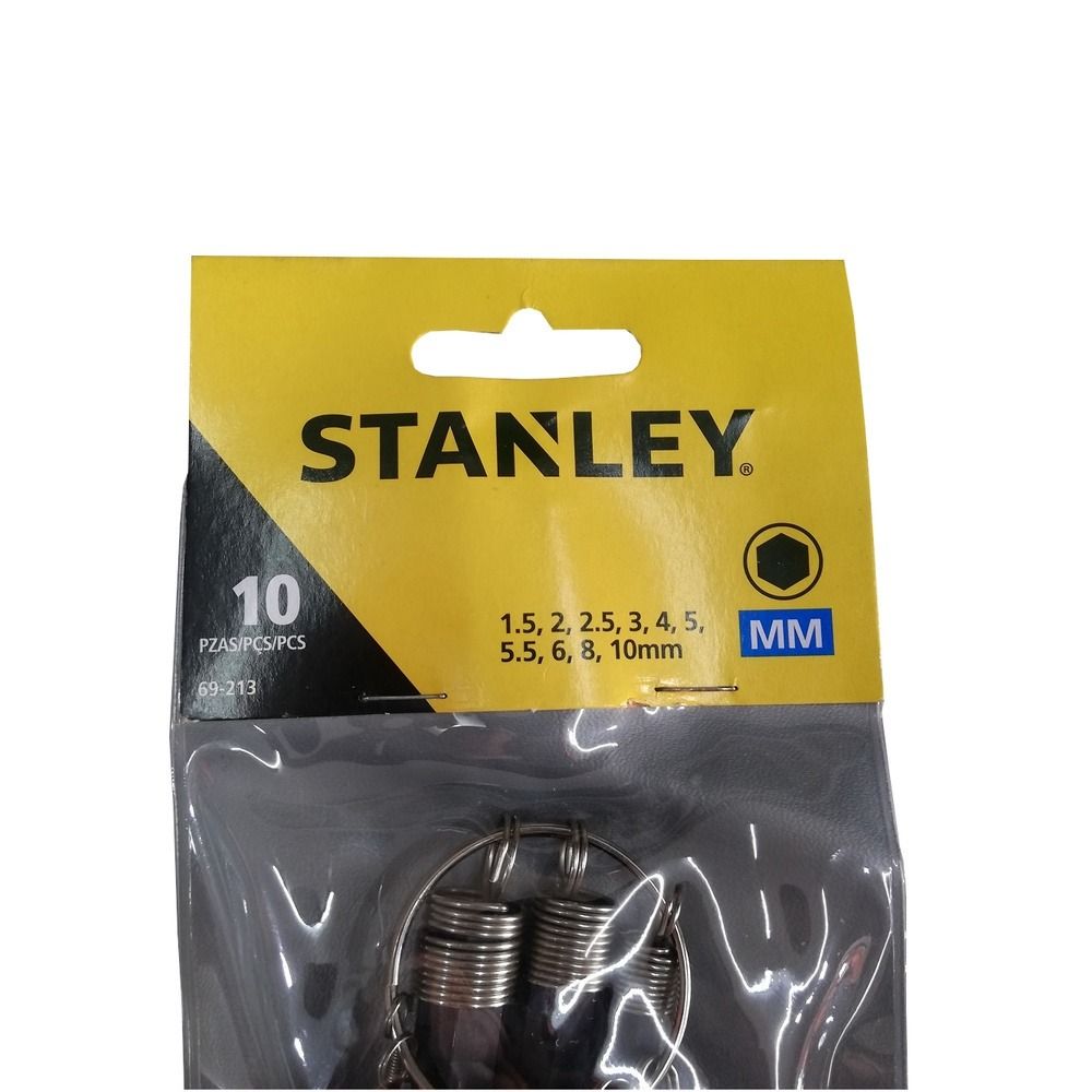 Stanley 10pc. Hex Allen Key Ring Set 1.5 to 10mm, Commercial ...
