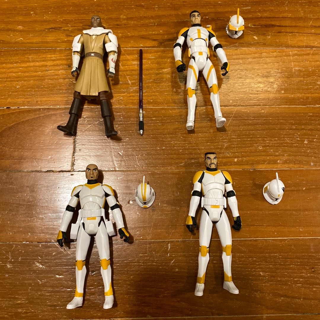 Star Wars 3.75 Action Figures Clone Trooper Jedi Sith Rex Gree Fox ...
