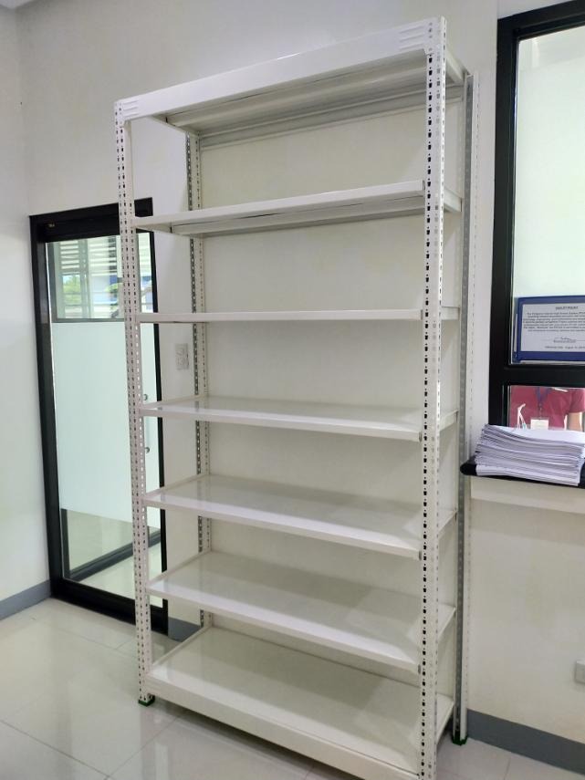 steel racks standee shelves filling open cabinet, Furniture & Home ...