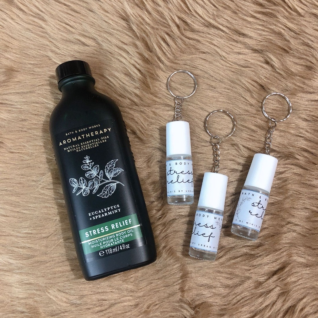 Stress Relief Eucalyptus Spearmint Essential Oil 5 ml Roller Keychain ...