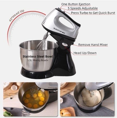 Sunatur Stand Mixer Cake Beater Electric Cream Whip Hand Mixer And ...