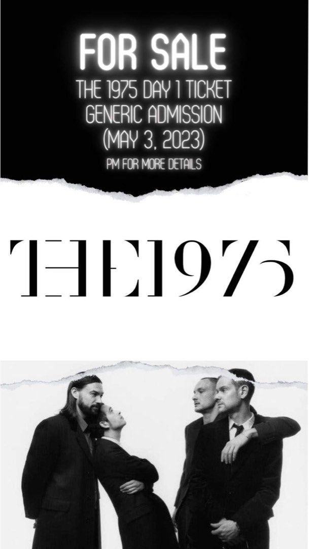 the 1975 at their very best concert ticket, Tickets & Vouchers, Event ...