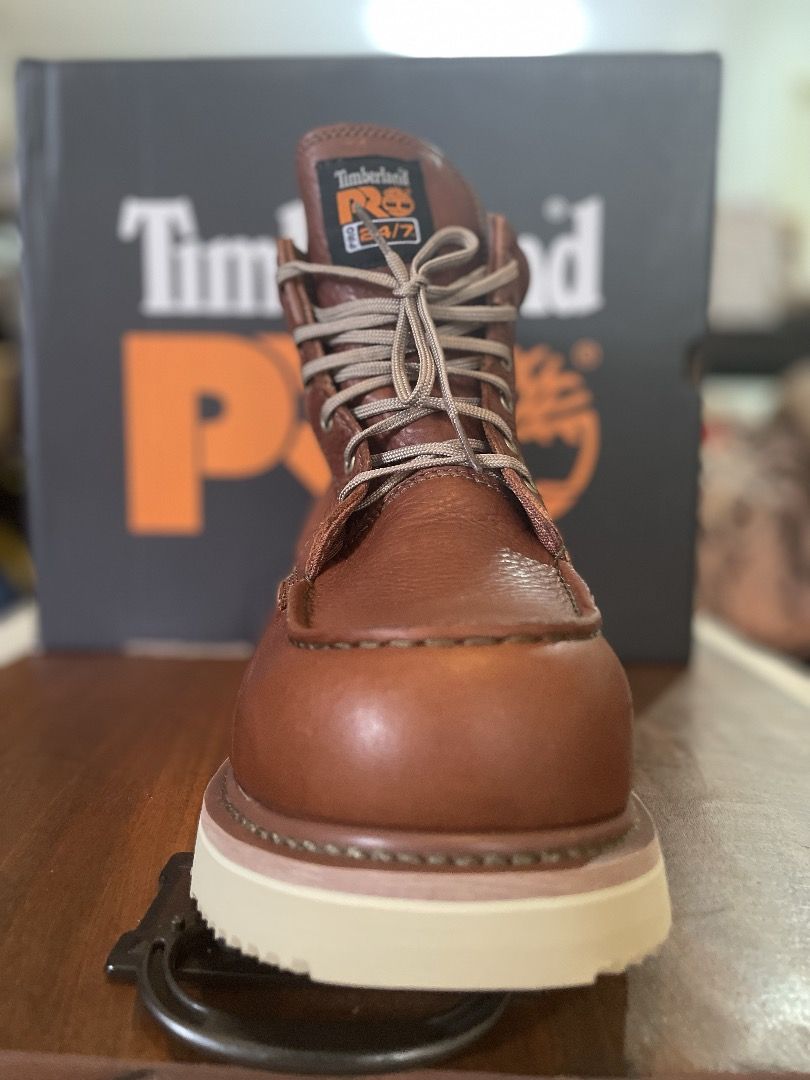 Timberland PRO Men's Wedge Sole 6" Boot Moc Toe, Men's Fashion ...
