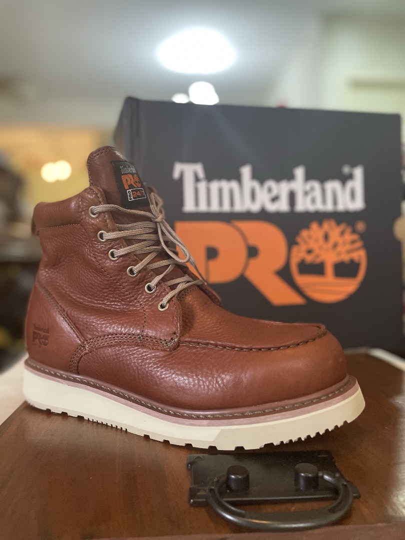 Timberland PRO Men's Wedge Sole 6" Boot Moc Toe, Men's Fashion ...