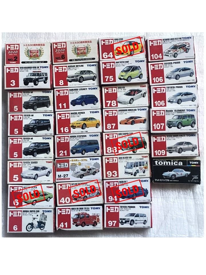 Tomy Tomica Pocket Car / Vehicle - Price list on last photo, Hobbies ...