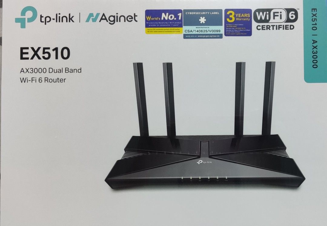 TP-Link Wifi Router EX510 AC3000 dual band, Computers & Tech, Parts ...
