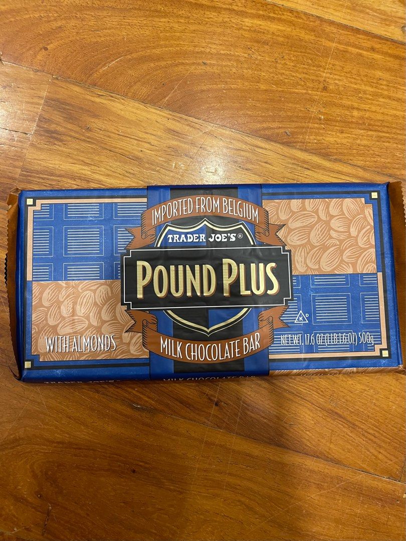 Trader Joe’s Pound Plus Milk Chocolate with Almonds, Food & Drinks ...