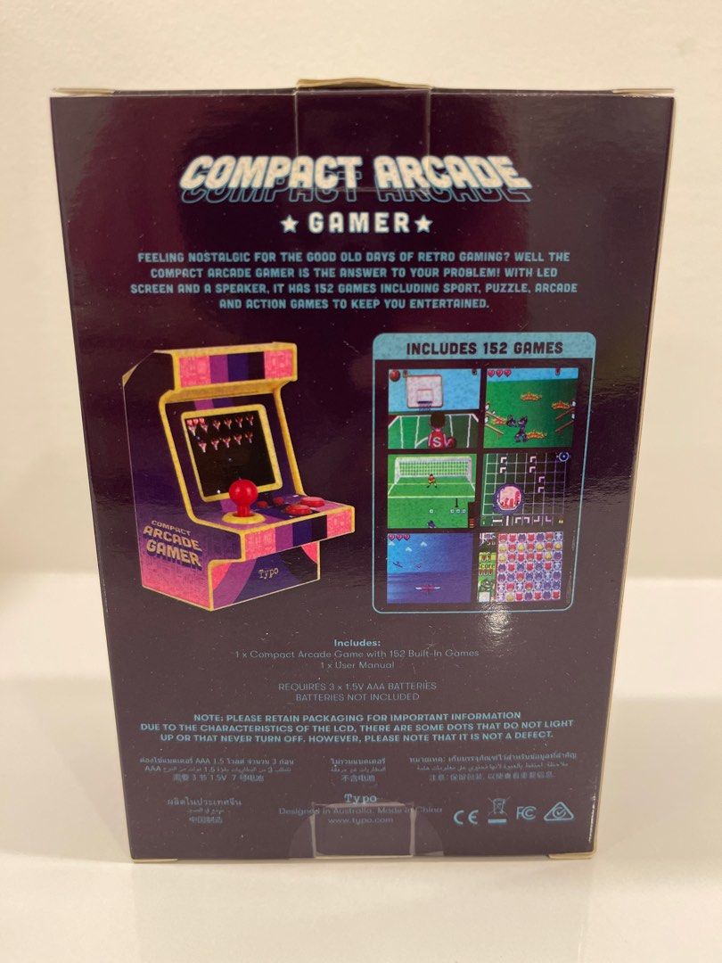 Typo Compact Arcade Gamer, Hobbies & Toys, Toys & Games on Carousell