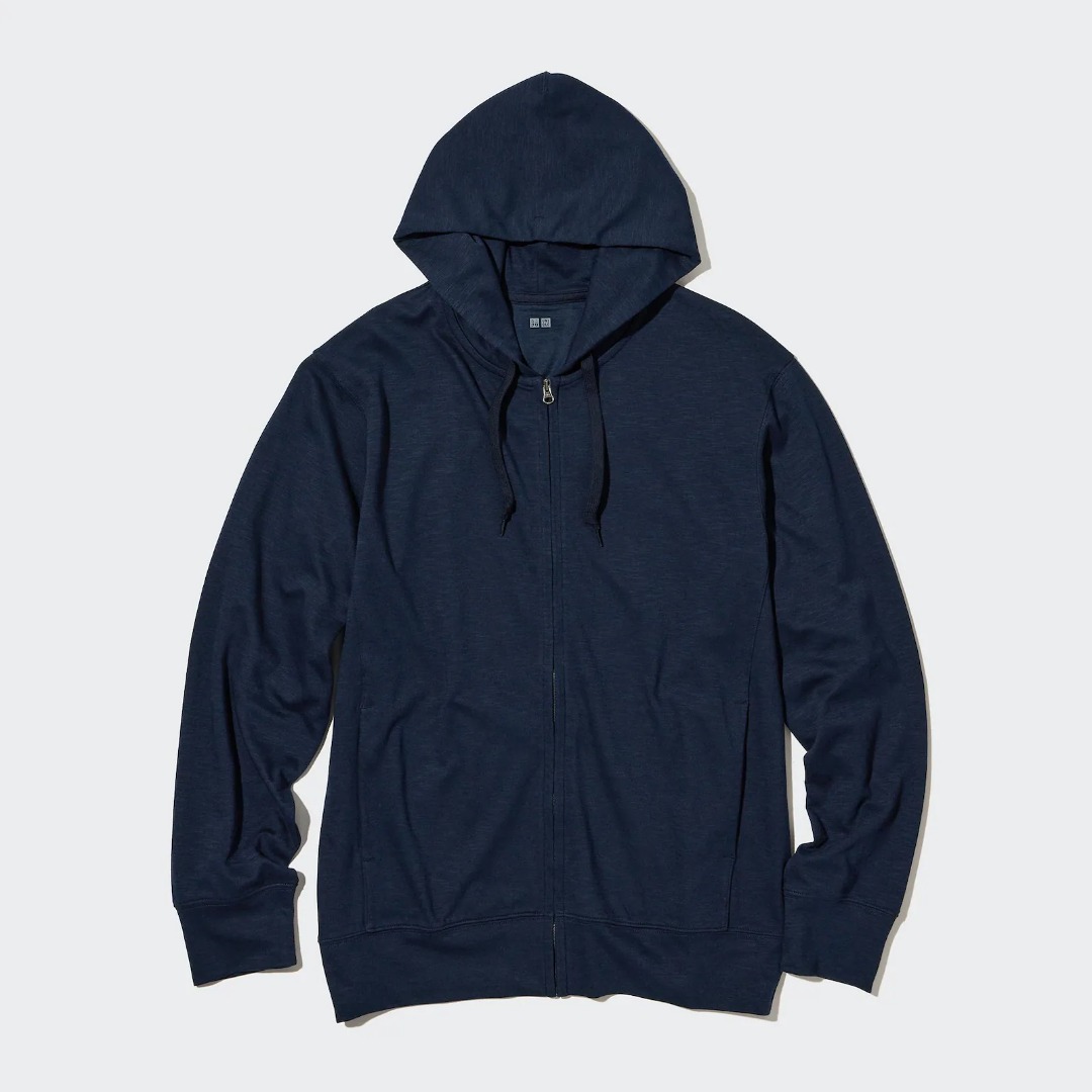 Uniqlo Full-zip Hoodie AIRism UV Protection, Men's Fashion, Coats ...