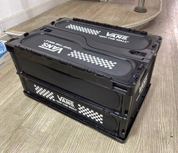 Vans Off The Wall Foldable Plastic Storage Box 可摺疊塑膠儲物箱, 傢俬＆家居, 其他, 收納箱 ...
