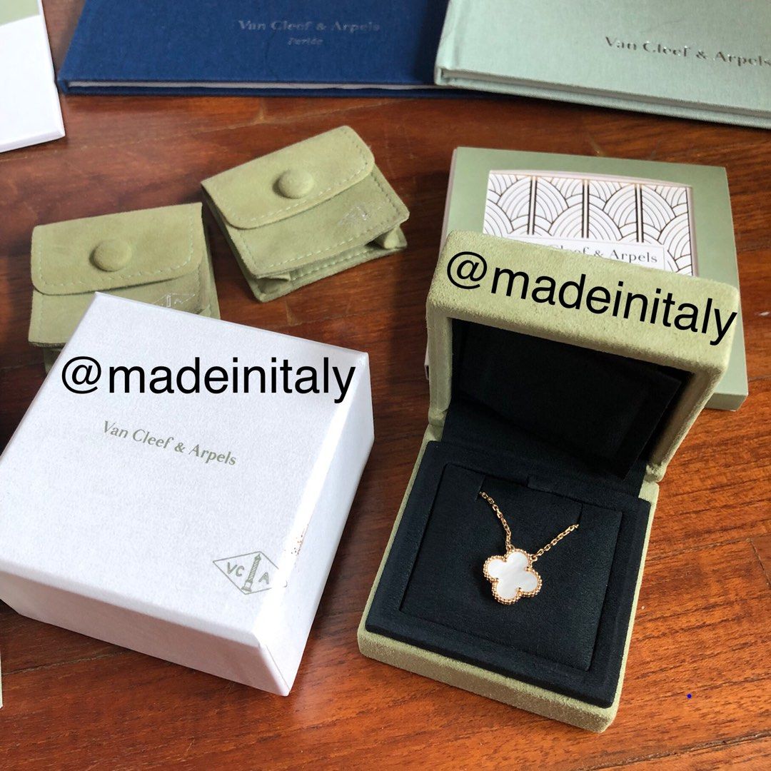 VCA Van cleef Arpels Vintage Alhambra white mother of Pearl mop pendant ...