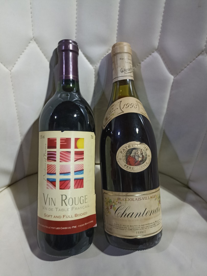 VIN ROUGE AND PERE ET FILS WINE, 嘢食 & 嘢飲, 酒精飲料 - Carousell