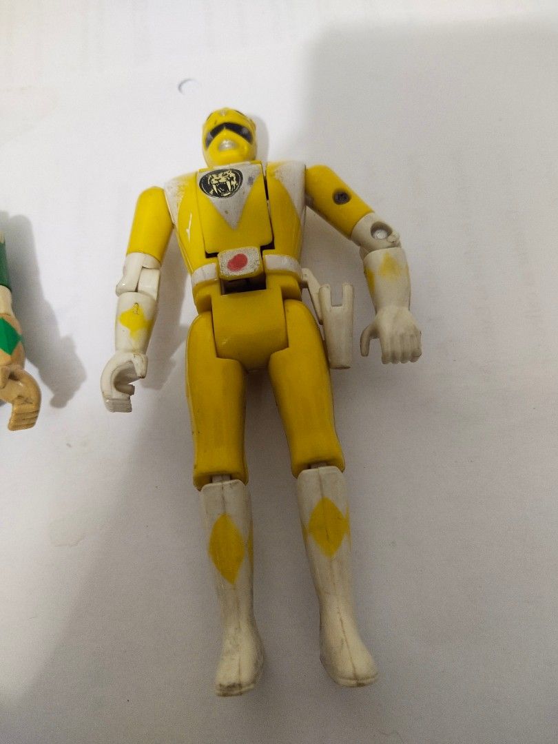 vintage 2 Power Rangers---Green Zeo & Trini Yellow/Loose Toy Figures ...